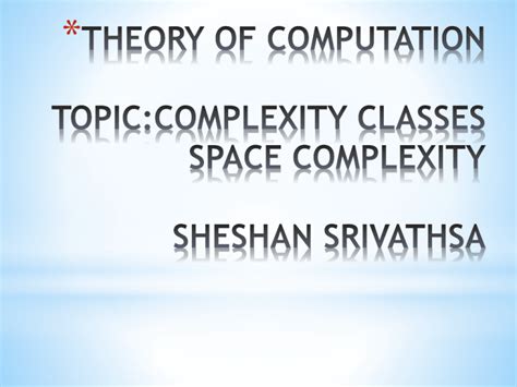 Space Complexity