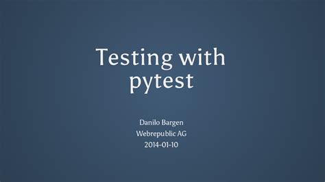 Testing With Pytest Speaker Deck Testing With Pytest Speaker Deck