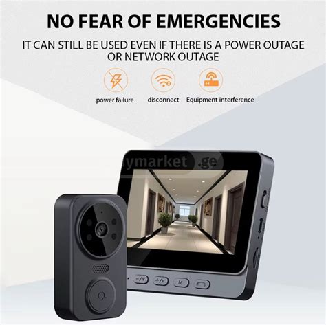 3mp Wifi კარის ზარი ვიდეო თვალით მონიტორით მოძრაობის დეტექ მეორადი და ახალი ნივთების ყიდვა