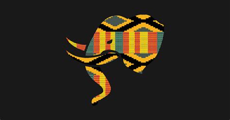 Elephant Animal With African Kente Pattern Elephant T Shirt Teepublic
