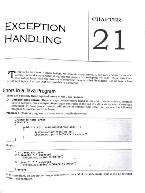 Exception Handling Pdf Programming Computer Program