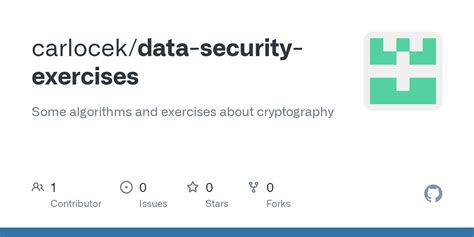Github Carlocekdata Security Exercises Some Algorithms And