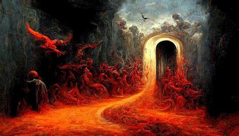 Premium Photo The Hell Inferno Metaphor Souls Entering To Hell In