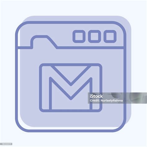 Icône Webmail Lié Au Symbole De Communication Style Bicolore Conception Simple Modifiable