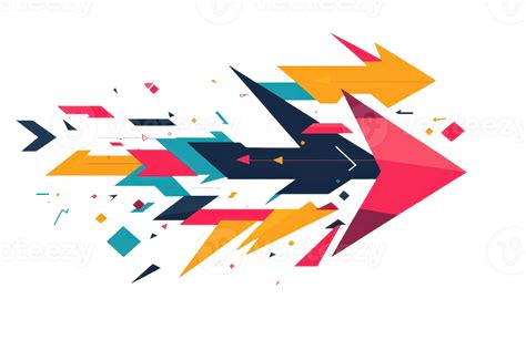 Dynamic Abstract Arrows In Vibrant Colors Symbolize Progress And Movement In This Creative