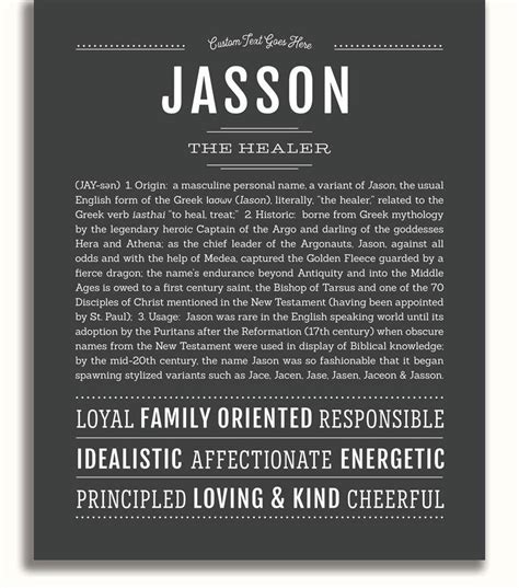 Jasson Personalized Name Meaning Art Prints Name Stories Jasson Personalized Name Meaning Art Prints Name Stories