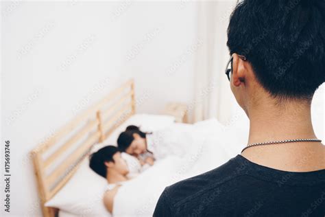Men Are So Angry When I See People Lying On The Bed With A Man S Affair With His Wife Stock