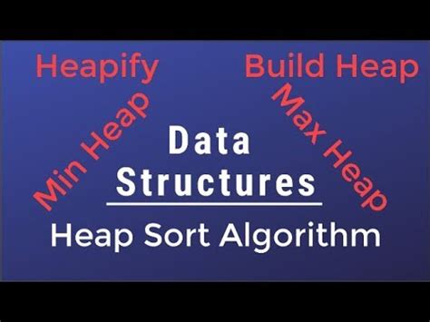 Data Structures Heap Sort Algorithm Heapify Build Heap Max Min Heap With