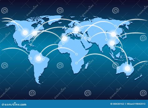 World Map And World Wide Web Stock Illustration Illustration Of Earth