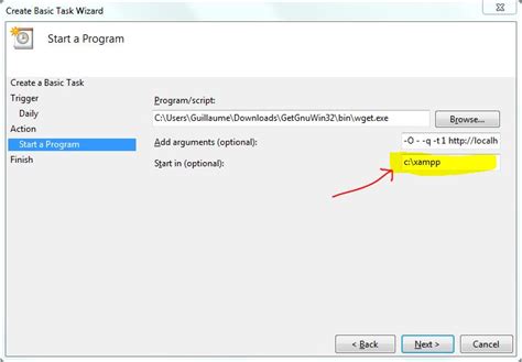 Running A Php Script Using Wget And Windows Scheduler Stack Overflow