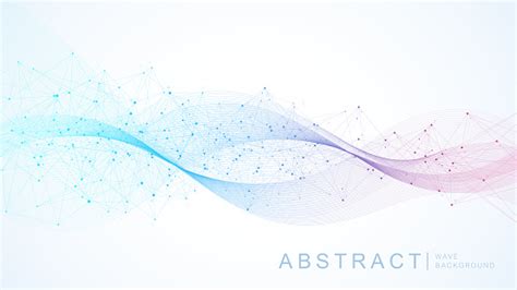 기술 추상적 인 선과 점 연결 배경 디지털 데이터와 빅 데이터 개념을 연결합니다 디지털 데이터 시각화 파도가 흐르고 있습니다