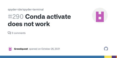 Conda Activate Does Not Work · Issue 290 · Spyder Idespyder Terminal
