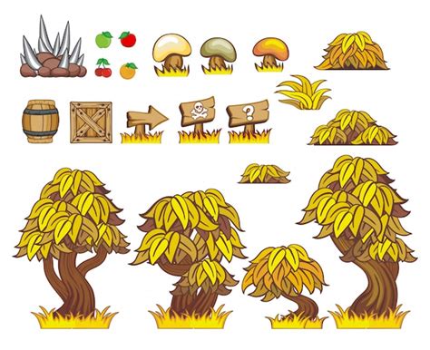 Premium Vector Set Of Game Asset