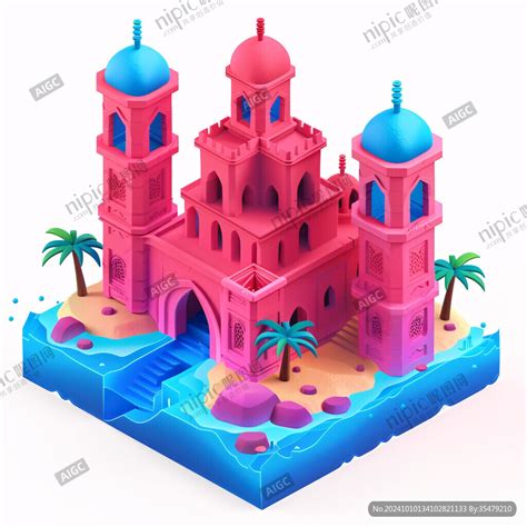 Ai创作图粉色超现实主义漂浮城堡 粉红色城堡插画 粉红色的城堡与水 欧式立体城堡 粉色城堡插画 Pvc城堡 阿拉伯城堡建筑 粉红宫殿插画幻想城堡 粉红宫殿插画城堡 欧式粉色城堡 梦幻粉红色长城