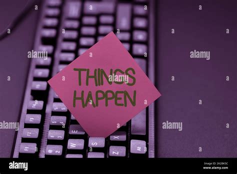 Text Caption Presenting Things Happen Concept Meaning Result Of