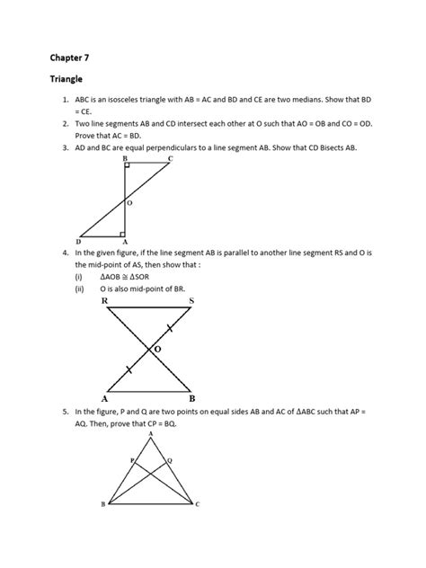 Triangles Class 9 Additional Questions Pdf Triangle Perpendicular