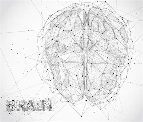 Three Dimensional Cyber Brain Neural Network Mega Data P Stock