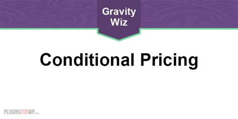 Gp Conditional Pricing Pluginsforwp