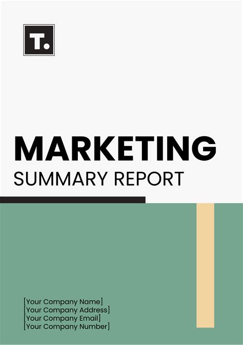 Free Marketing Summary Report Template To Edit Online