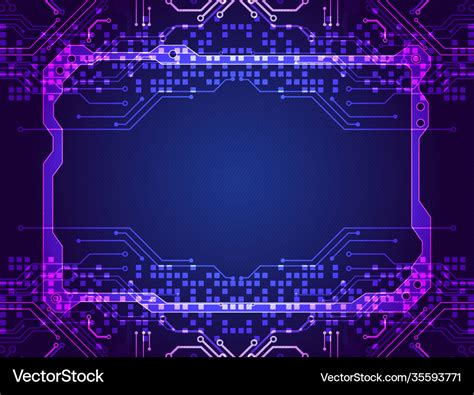 Abstract Technology Circuit Board Communication Vector Image