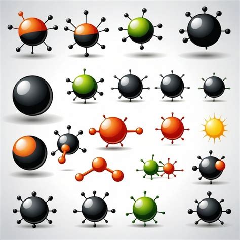 node vector set white background isolated a high premium ai generated