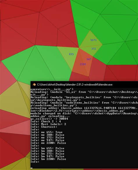 List Of Selected Faces After Shortest Path Select Python Support Blender Artists Community