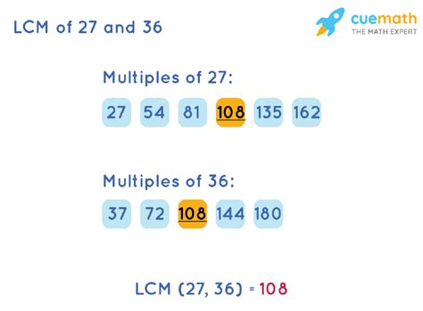 lcm of 27 and 36 how to find lcm of 27 36