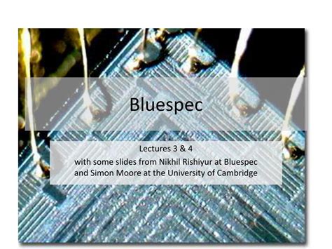 Ppt Bluespec Powerpoint Presentation Free Download Id 2480654