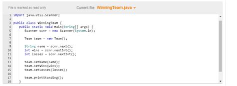 solved given main0 define the team class in file