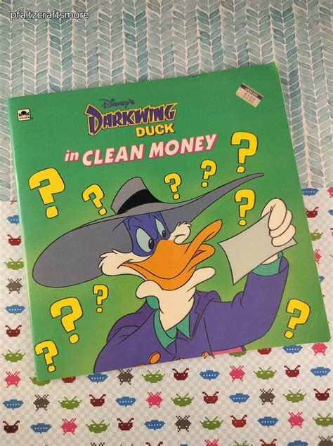 Vintage 1992 Disneys Darkwing Duck In Clean Money Golden Books