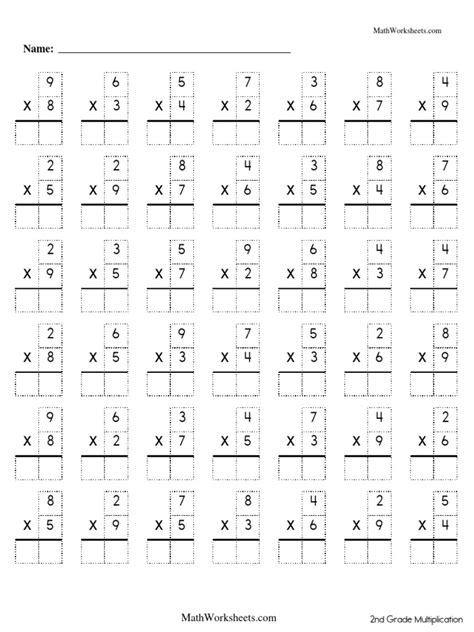 Multiplication Worksheets 1digit By 1digit Pdf