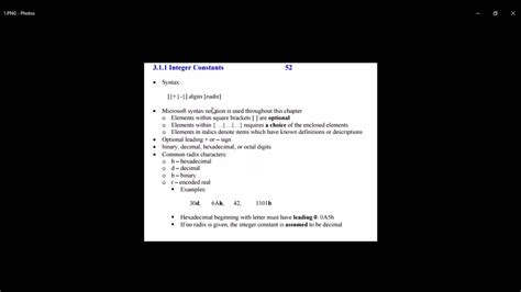 Assembly Language Tutorial Urdu Hindi No 1 Integer Constants Youtube