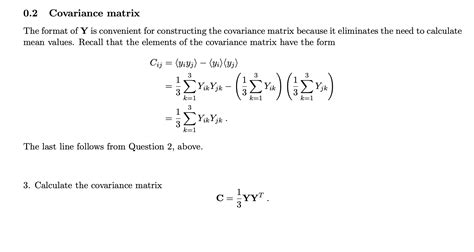 Solved 0 2 ﻿covariance Matrixthe Format Of Y Is ﻿convenient