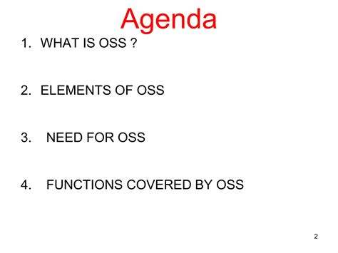 operating support subsystem oss presentation pdf