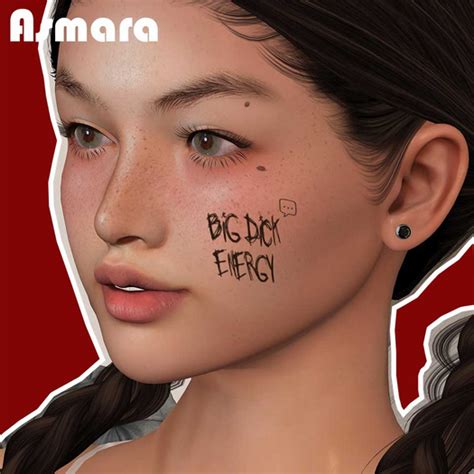 Second Life Marketplace Big Dick Energy Face Tattoo