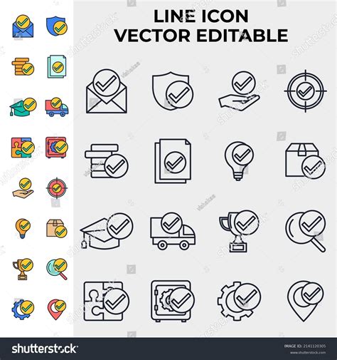 Check Mark Set Icon Symbol Template Stock Vector Royalty Free Shutterstock
