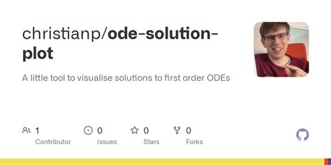 GitHub Christianp Ode Solution Plot A Babe Tool To Visualise Solutions To First Order ODEs