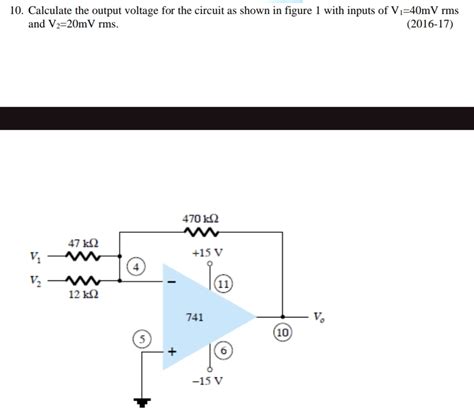 10 Calculate The Output Voltage For The StudyX