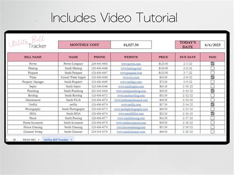 Utility Bill Tracker Excel Spreadsheet Utilities Tracker Google Sheets Utilities Provider