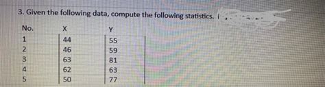 solved 3 given the following data compute the following