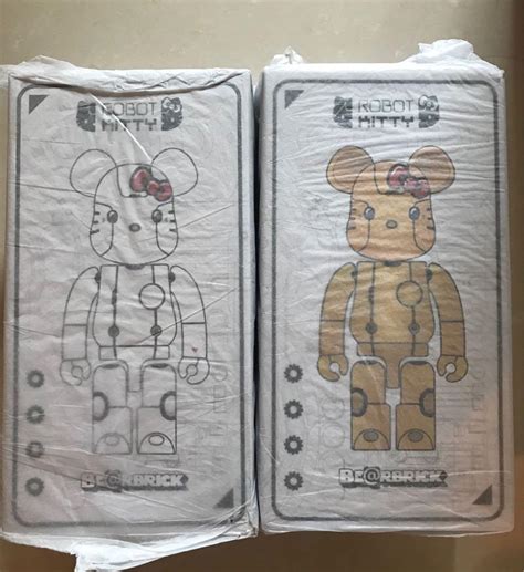 Bearbrick Hello Kitty Robot Be Rbrick Hello Kitty White Gold Version