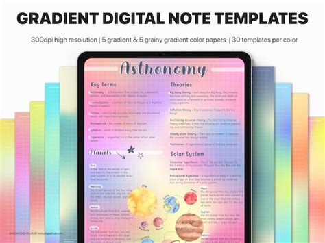 Digital Note Taking Template Digital Paper Template Etsy