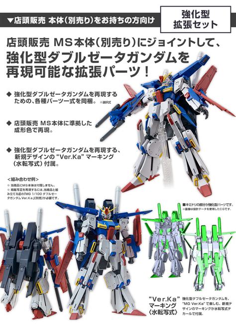 Science Fiction Mg 1100 Enhanced Expansion Parts For Zz Gundam Verka