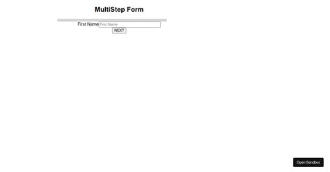 Multi Step Codesandbox