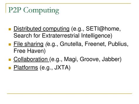 P2p Computing Ppt Download
