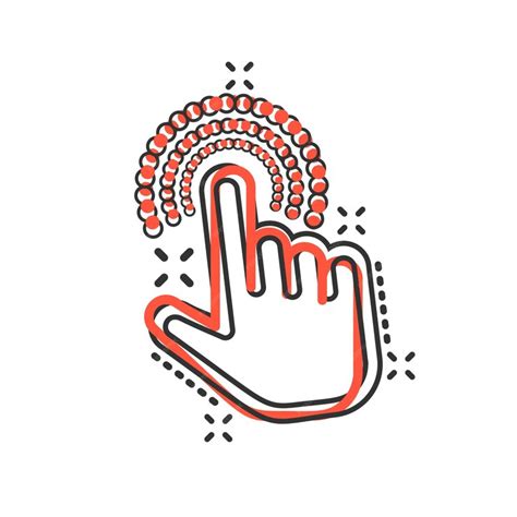 premium vector click mouse icon in comic style pointer vector cartoon