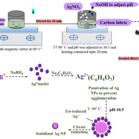 A Schematic For The Process And B In Situ Growth Of Ag Nps