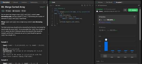 100daysofcoding Day75 Codingchallenge Leetcodeeasy Mergearrays Mahak Bareja