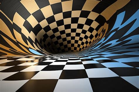 Premium Ai Image 3d Vortex Chessboard Pattern Premium Ai Image 3d Vortex Chessboard Pattern