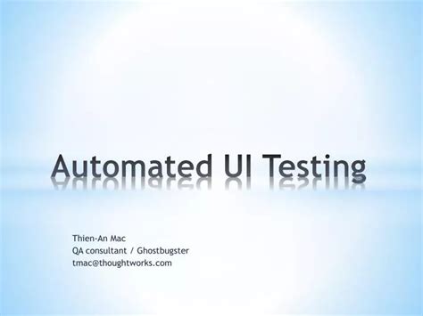 ppt automated ui testing powerpoint presentation free download id